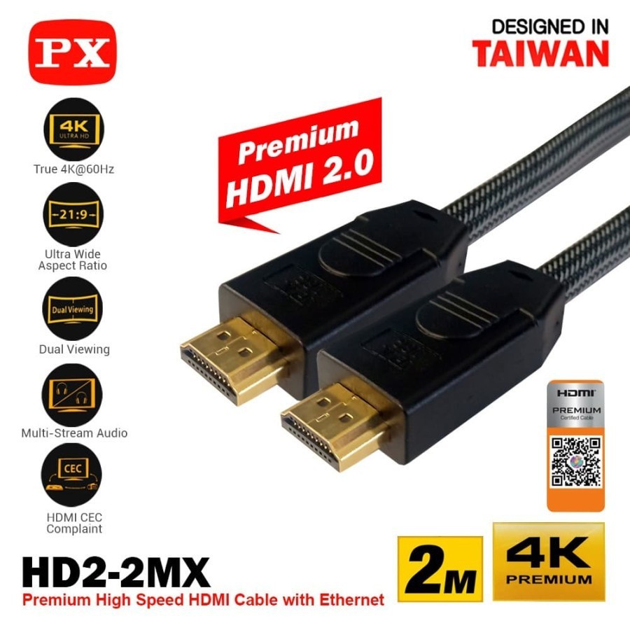 ในสต็อก 4k สาย HDMI ความเร็วสูงระดับพรีเมียม PX HD2 2MX 2 เมตร | Shopee Thailand