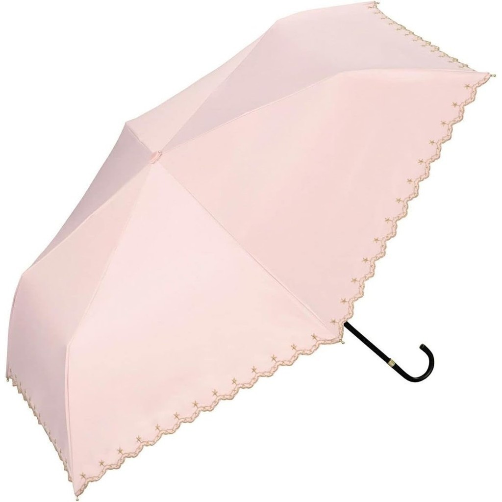 Wpc . Parasol, Shading Star Pattern Scallop Mini Pink, 50cm, 100 % UV ...