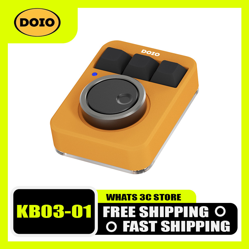 DOIO KB03-01 Mini Keyboard Keypad Knob Wired Aluminium Alloy Mechanical ...