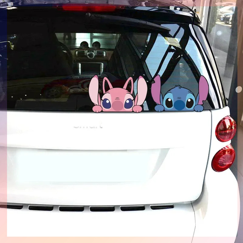 New Disney Lilo&stitch Cute Cartoon Car Sticker Auto Window Driving ...