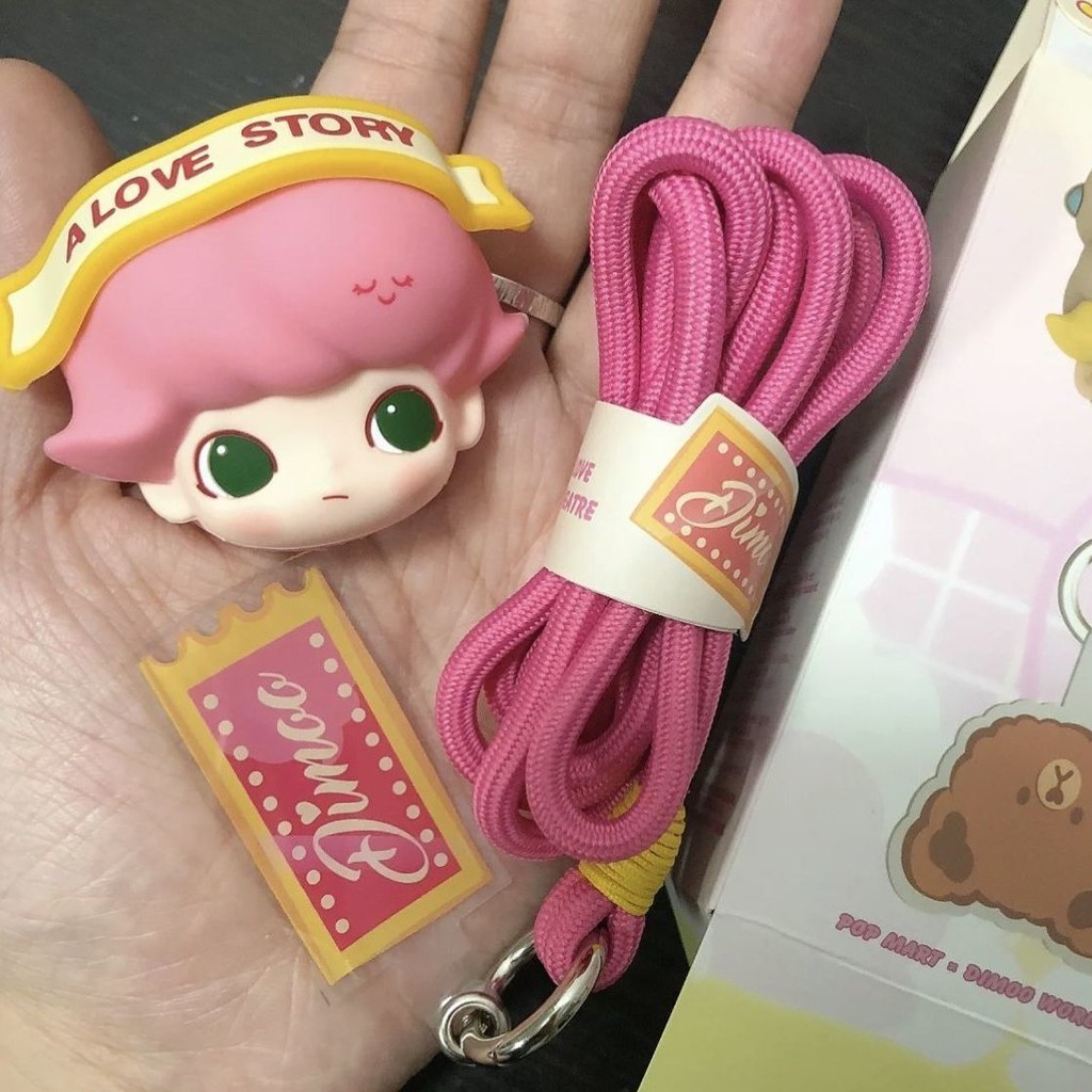 ♞POPMART DIMOO date series เชือกเส้นเล็ก จี้ห้อยกระเป๋า แฟชั่น อุปกรณ์ ...