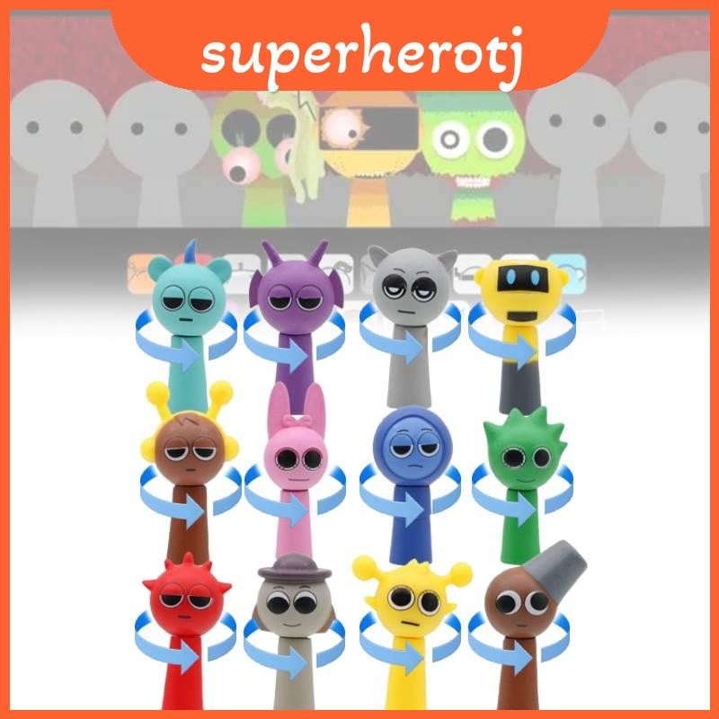 Charming Sprunki Rhythm Box Themed Figures หลายสีสําหรับวัตถุประสงค์จอ ...