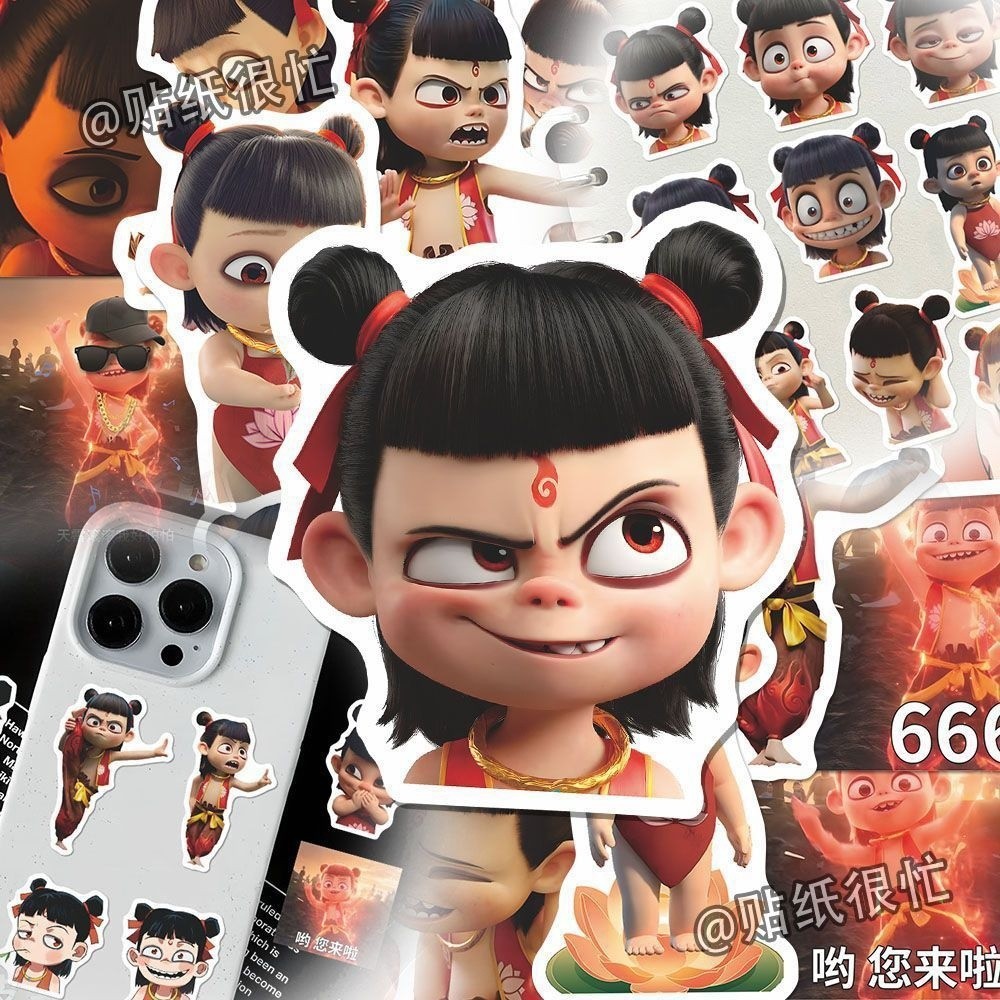 Ne Zha 2 Stickers นาจา 2 สติ๊กเกอร์ 102 ภาพน่ารักการ์ตูนกันน้ำ Nezha ...