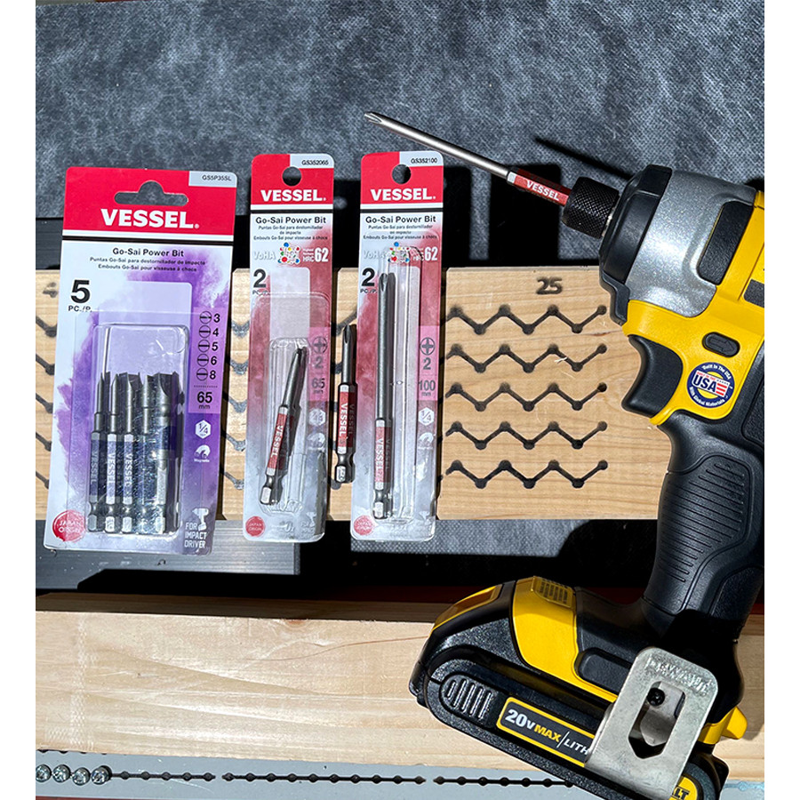 Vessel ไขควงแม่เหล็กชุด Bit สําหรับ Phillips Slotted และสกรู Hex Single ...