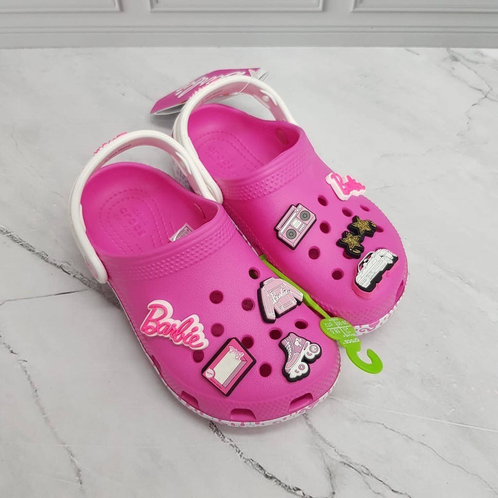 Crocs BARBIE/CROCS Classic Kids X BARBIE/CROCS Girls รวม Jibbits ...