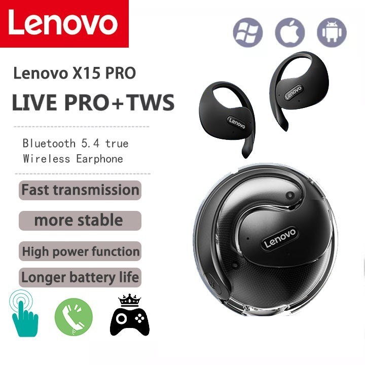 【จัดส่งตลอด 24 ชั่วโมง】Lenovo X15 Pro OWS หูฟังบลูทูธหูฟังกีฬาหูฟังไร้ ...