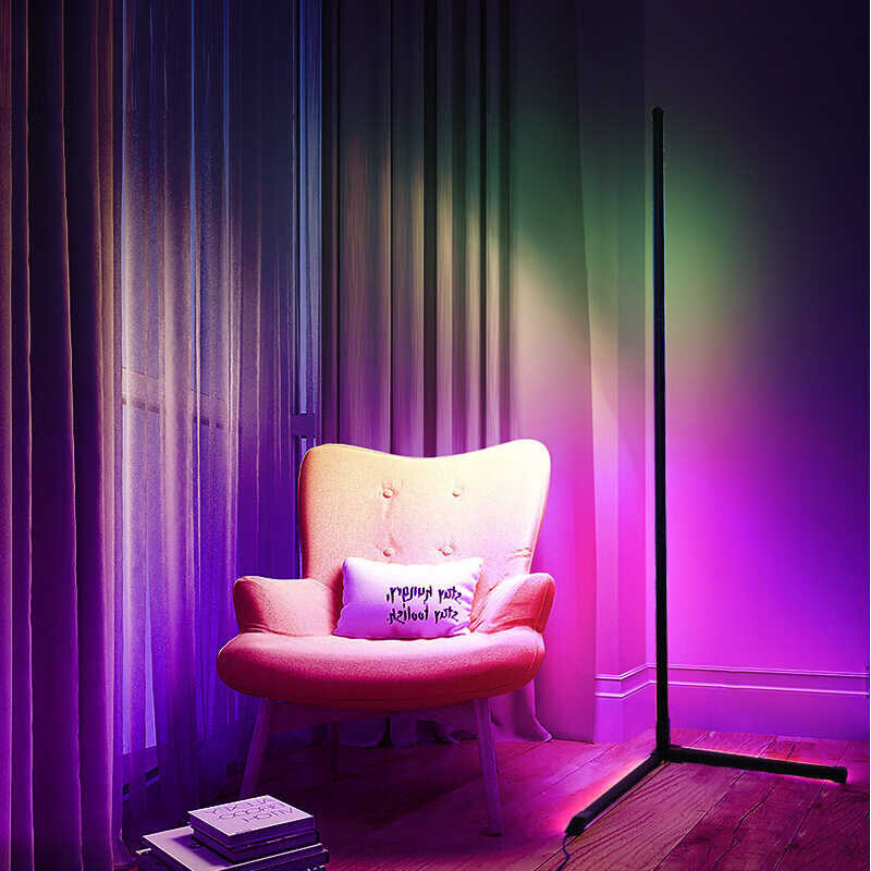 Nordic Modern RGB Line Lights Stand Color Changing Standing Corner Lamp ...