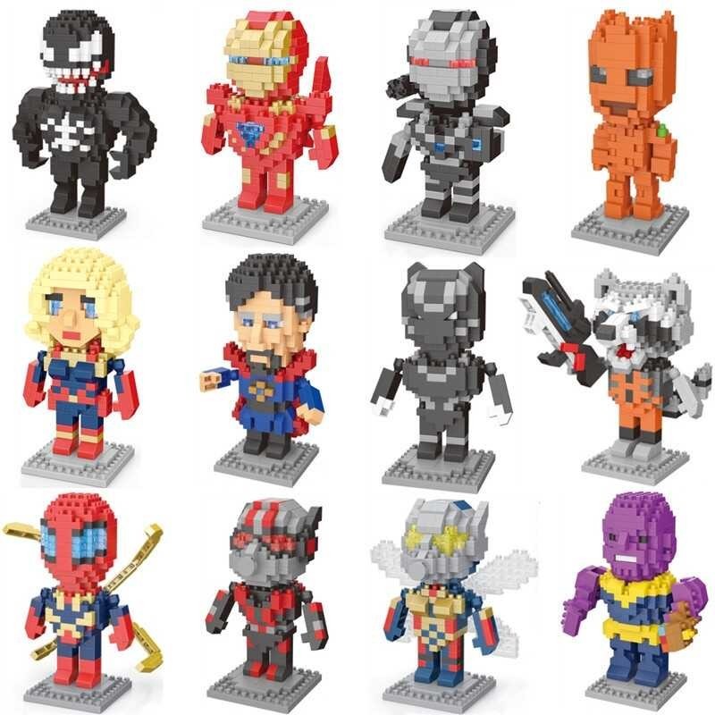 Anime Block Cartoon Avengers Superhero Iron Man Captain America Spider ...