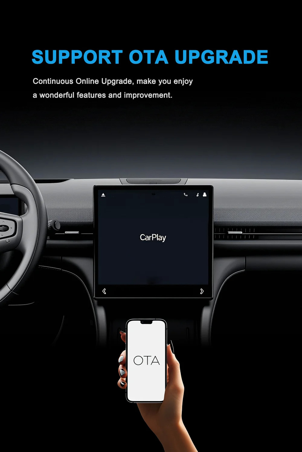 XUDA Android14 Wireless CarPlay/Android Auto 3in1quad core 4+64GB smart ...