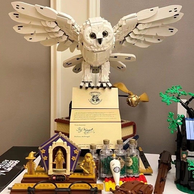ชุดแฮร์รี่พอตเตอร์นกฮูก Hedwig ใช้งานร่วมกับ LEGO Building Block ประกอบ ...