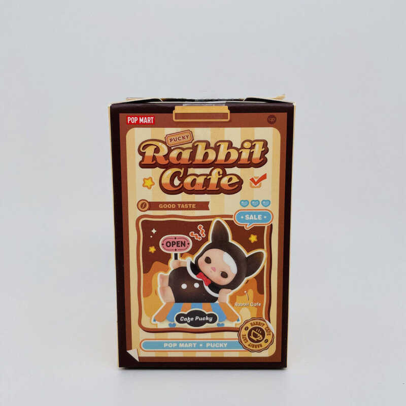 PUCKY Rabbit POPMART Original Cafe Series Action Figure Desktop ...