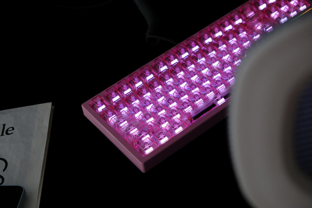 Aifei 114 คีย์คริสตัลปุ่มกดโปร่งใสโปรไฟล์เชอร์รี่ RGB Backlit Keycap ...