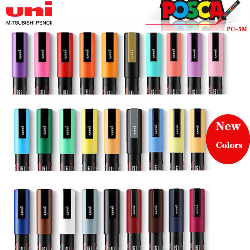 Set 1 UNI POSCA Marker Pen Set Pc-1M/3M/5M/8K/17K Advertising Painting ...