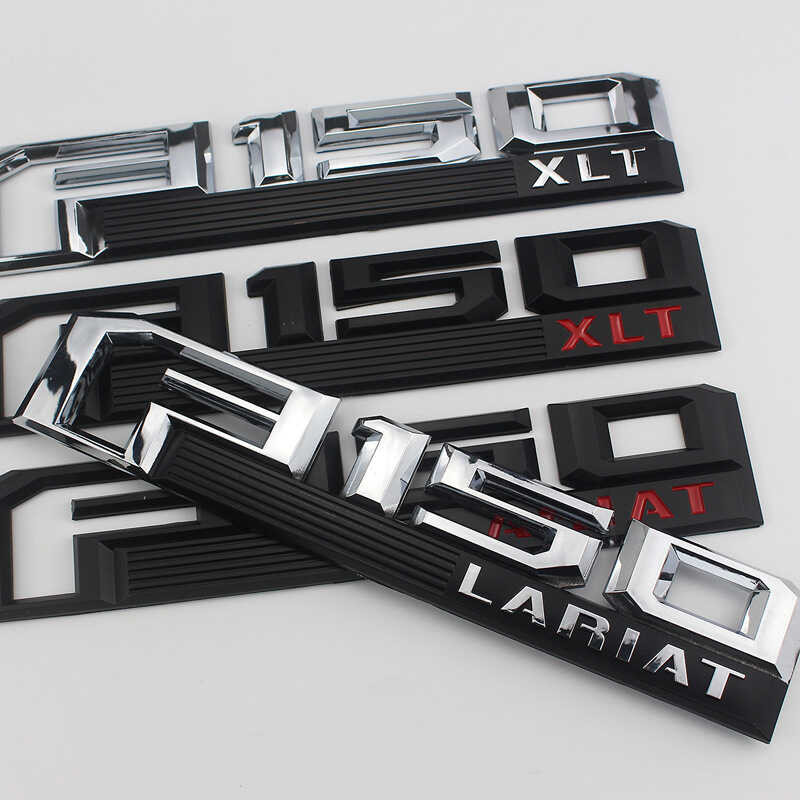 Letter Emblem For Ford F150 LARIAT F150xlt Rear Trunk Car Side Badge ...