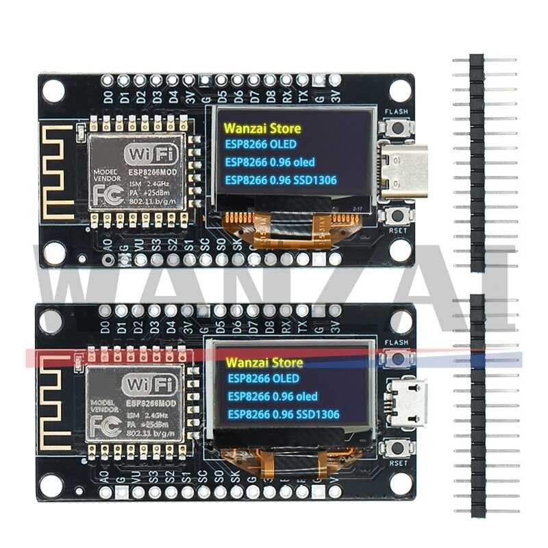 บอร์ดพัฒนา Nodemcu Esp8266 พร้อมจอแสดงผล OLED 0.96 นิ้ว Ch340g Esp-12F ...