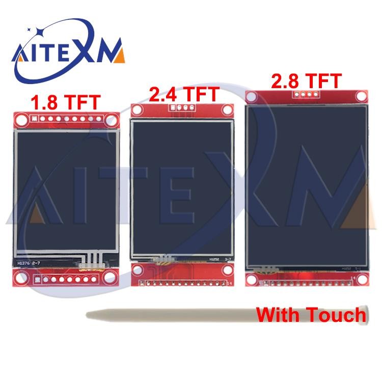 1.8/2.4/2.8/3.5 นิ้ว TFT Full หน้าจอสีจอแสดงผล LCD โมดูล Touch Drive IC 9341 7789 SPI 128*128 ...