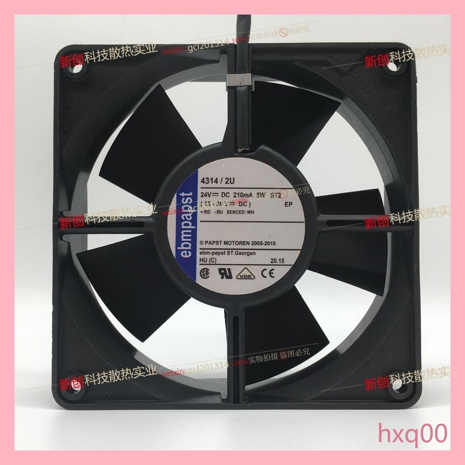 เยอรมนี ebmpapst 4314/2U DC24V 5W 3-Wire High-End อุปกรณ ์ พัดลมระบาย ...