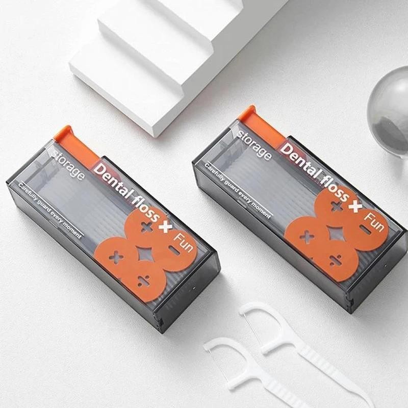 10 ชิ ้ น/box แบบพกพา Floss Dispenser Floss อัตโนมัติ Ejectable Floss ...