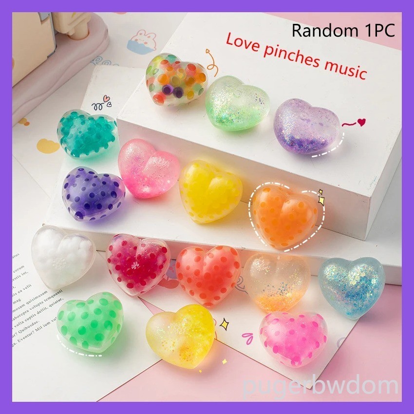 Love Bead Stress Balls TPR Stress Relief Squeeze Toy Kneading Prop Mini ...