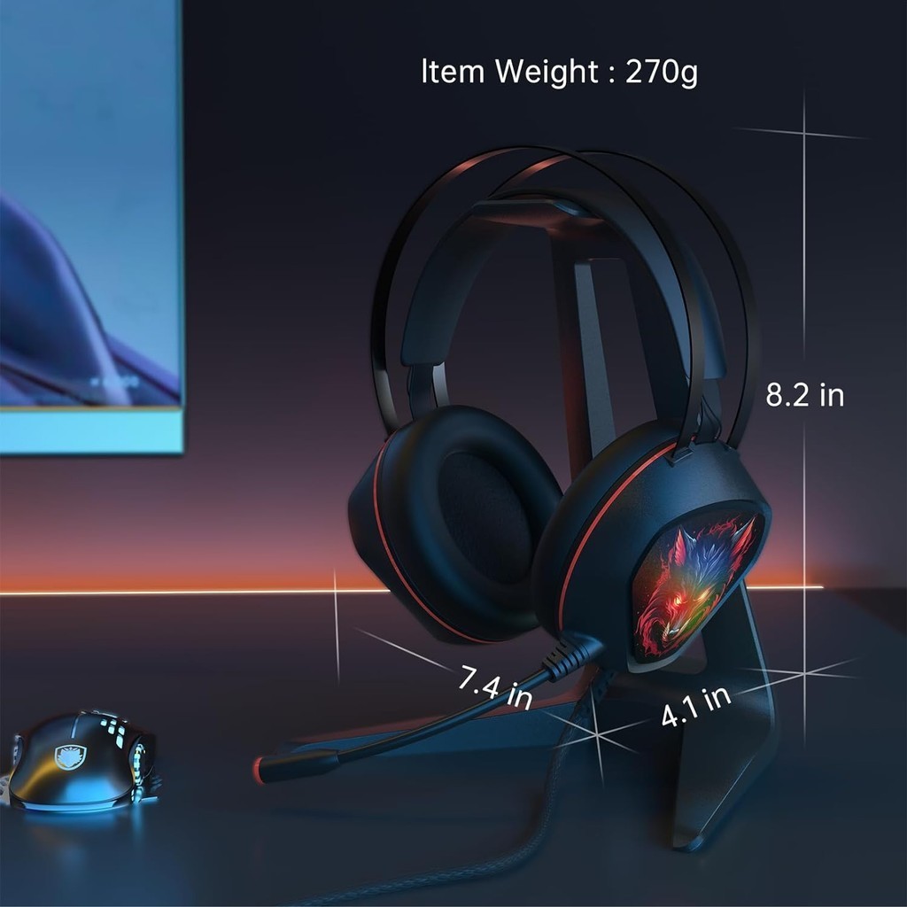 Sprise CM7000 Gaming Stereo Headphone หูฟังครอบหูแบบมีสายพร้อมไมโครโฟน ...
