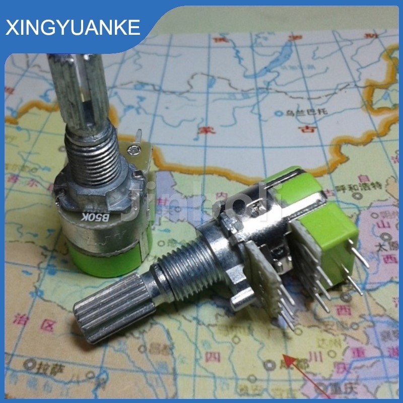 2pcs 12 ประเภท R125G Double Potentiometer 8 Pins สวิทช์ B50K เครื่อง ...