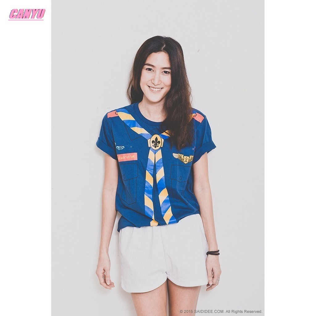 CANYU เสื้อยืดลูกเสืออากาศ-SAI-DI-DEE | Shopee Thailand