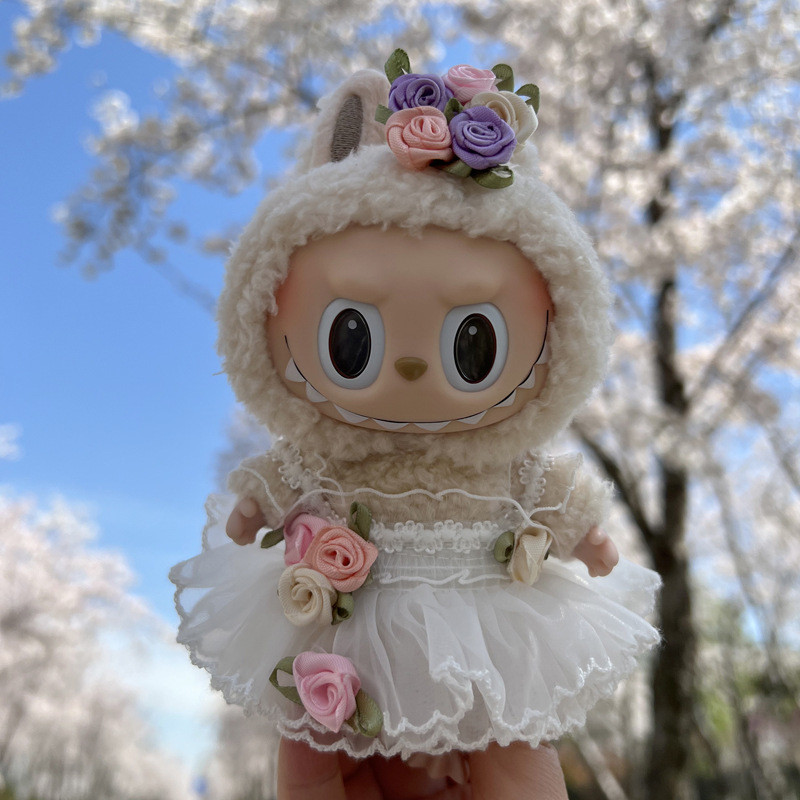 labubu Macron enamel blind box LABUBU ชุดแต่งงานตุ๊กตา ชุดเจ้าหญิง ...