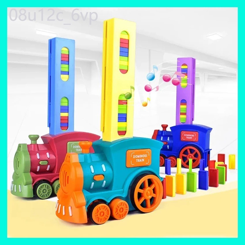 Automatic Laying Domino Train Electric Car Brick Blocks Kit Creative ...