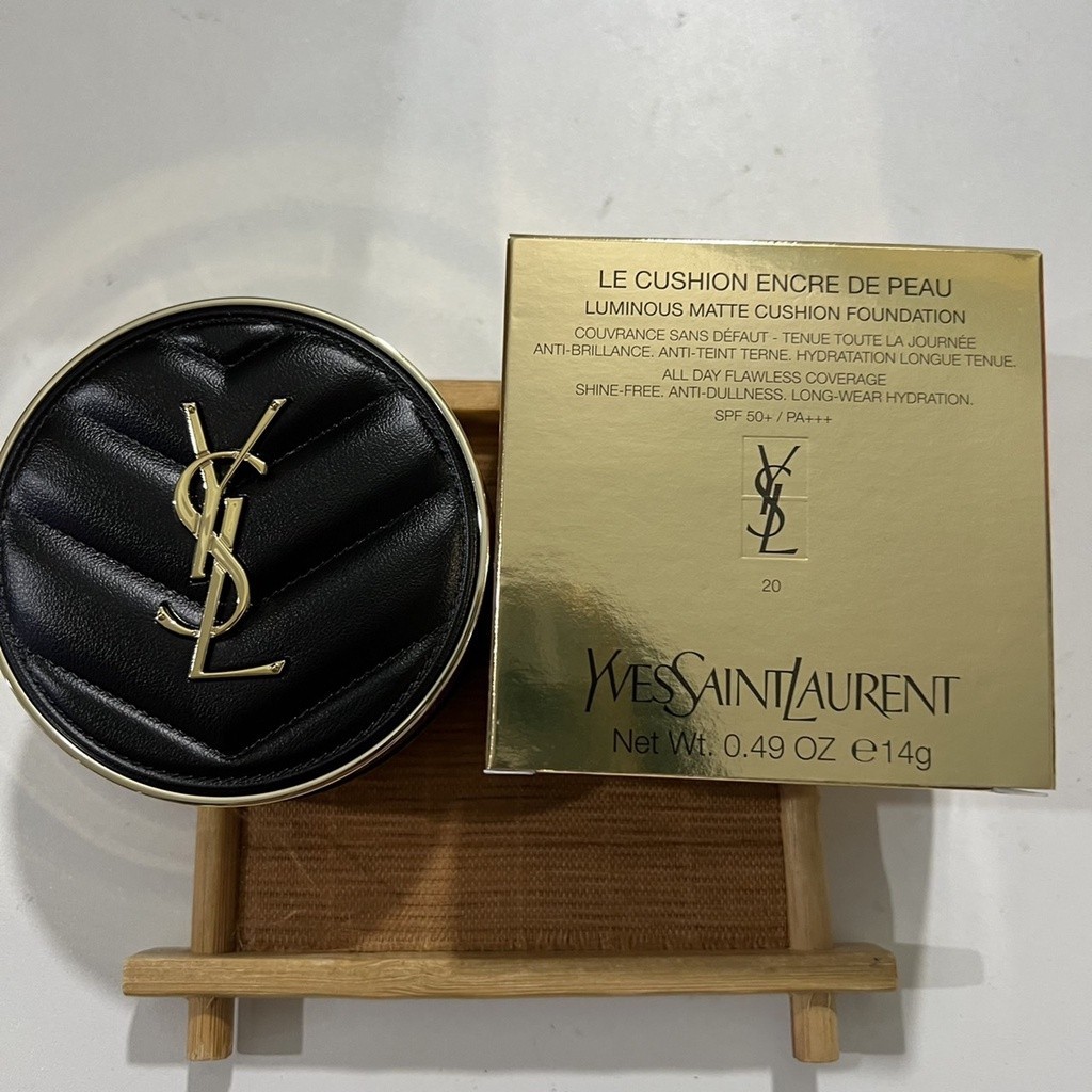 ♞,♘ป้ายไทย_รองพื้นคุชชั่น_YSL LE CUSHION ENCRE DE PEAU 14g/ YSL MARBLE ESSENCE CREAMPACT ...