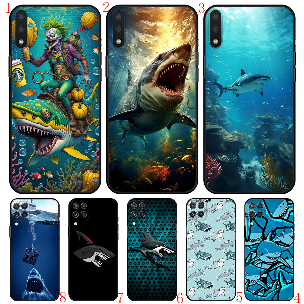 Samsung A15 A05 s A24 A25 A35 A55 M15 M55 Y25 shark เคสโทรศัพท์สีดํา ...