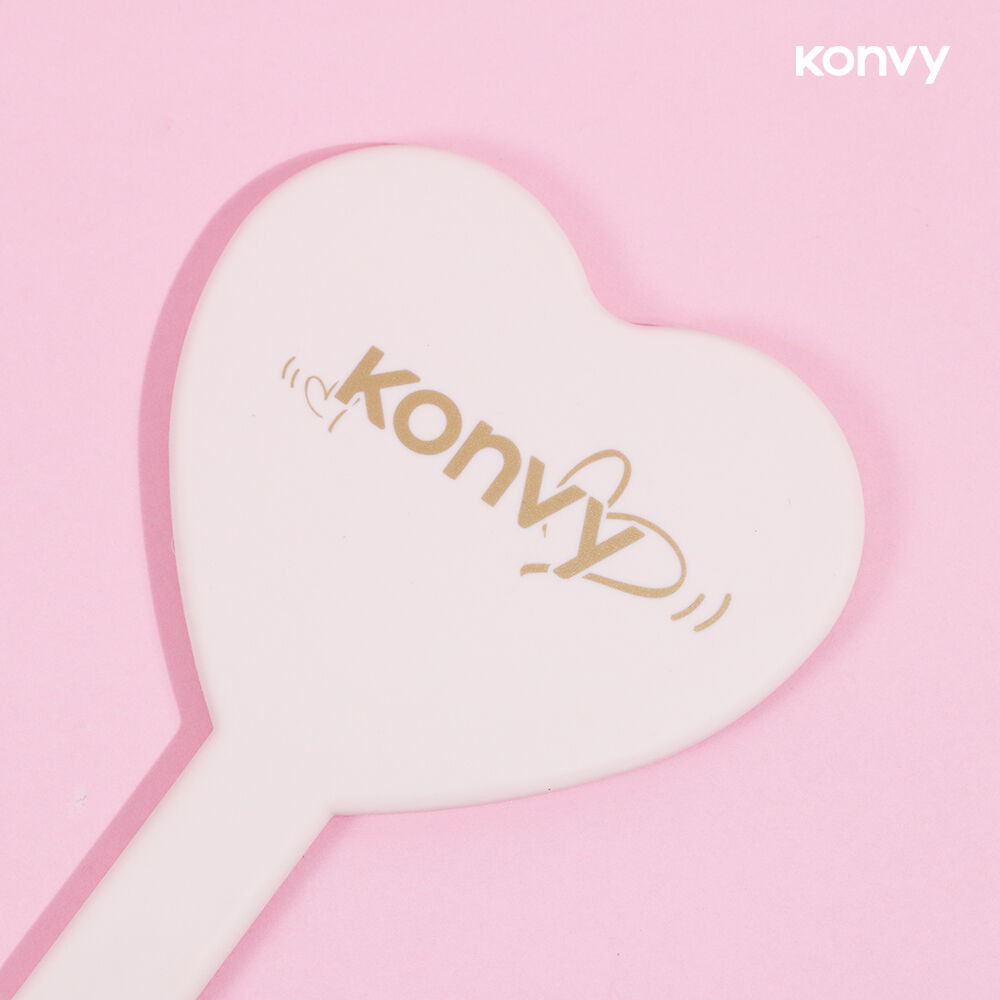 Konvy Heart Shape Handheld Makeup Mirror 1pc #Pink คอนวี่ กระจกแต่งหน้า ...