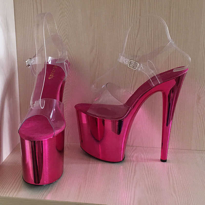 Denova's Women's Crystal Very High Heel Pole Dancing T-Show Big Size ...