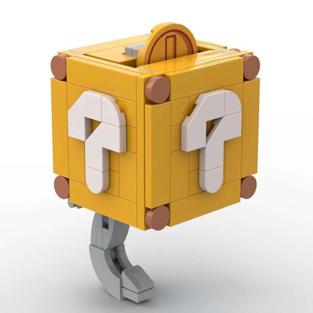 Moc Mario Question Mark Box Key Hook Creative ประกอบของเล่น Super Mario ...