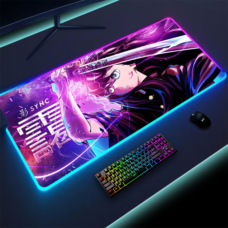 แผ่นรองเมาส์ RGB Muichiro Tokito อุปกรณ์เสริมสําหรับเล่นเกม HD พิมพ์ ...