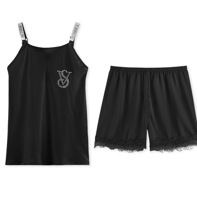 Victoria's Secret loungewear ชุดนอนสั้น สองชิ้น สําหรับผู้หญิง VQXD ...