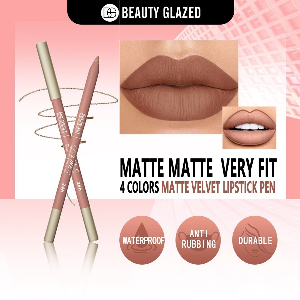 Face Secret Waterproof Lip liners แต ่ งหน ้ า 4 สี Soft Touch Auto Lip ...