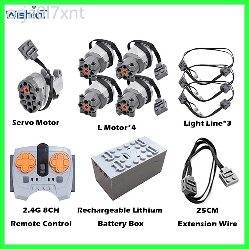 11PCS Power Functions L Motor 88003 Servo Motor 88004 Light Line 8870 2 ...