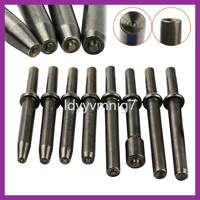 1PC Air Rivet Hammer Tool Kit Pneumatic Rivet Head Semi Hollow Solid ...