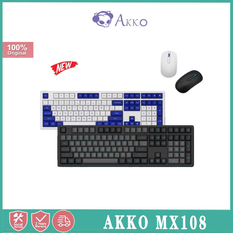 and AKKO MX108 Mouse Set Bluetooth Wireless USB Interface Office ...