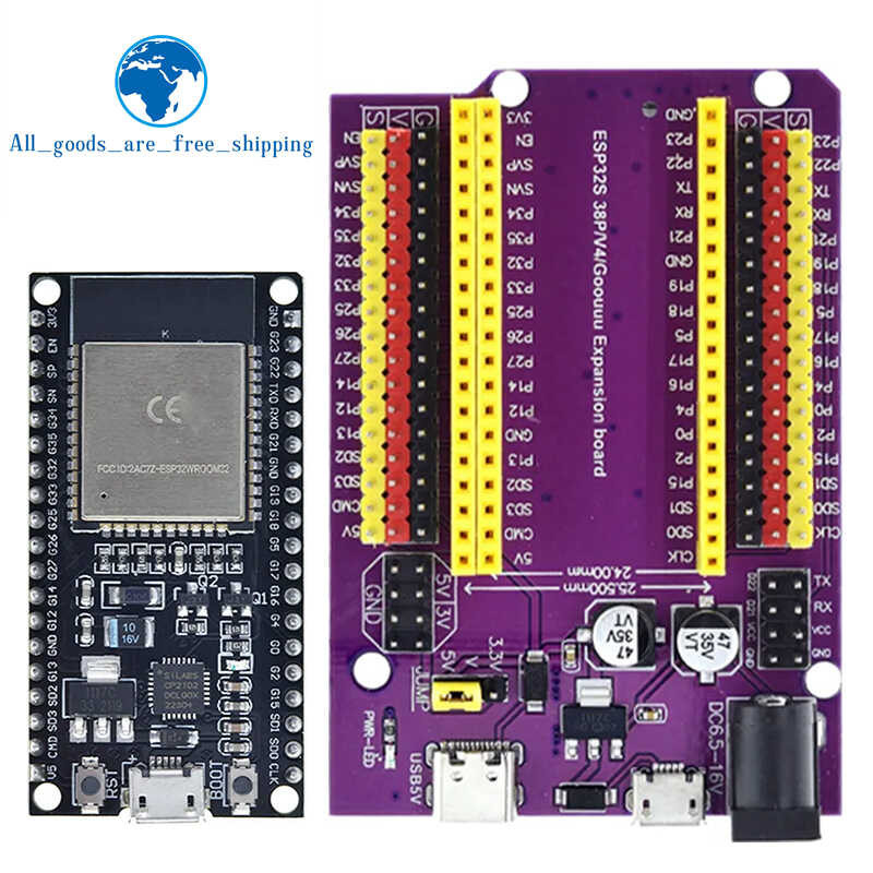 TZT Esp32 Development Type-C/Micro USB Cp2102 Wifi+Bluetooth Dual Core Esp32-Devkitc-32 Esp ...
