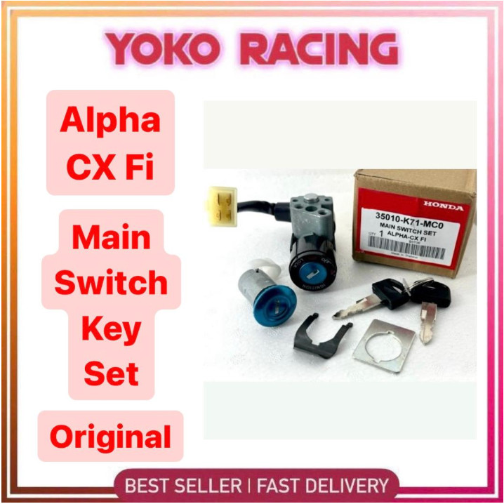 Honda Wave Alpha CX 110 Fi จุดระเบิดสวิทช์หลักชุดท้องถิ่น & 35010-K71-MC0 Mainswitch Suis Key ...