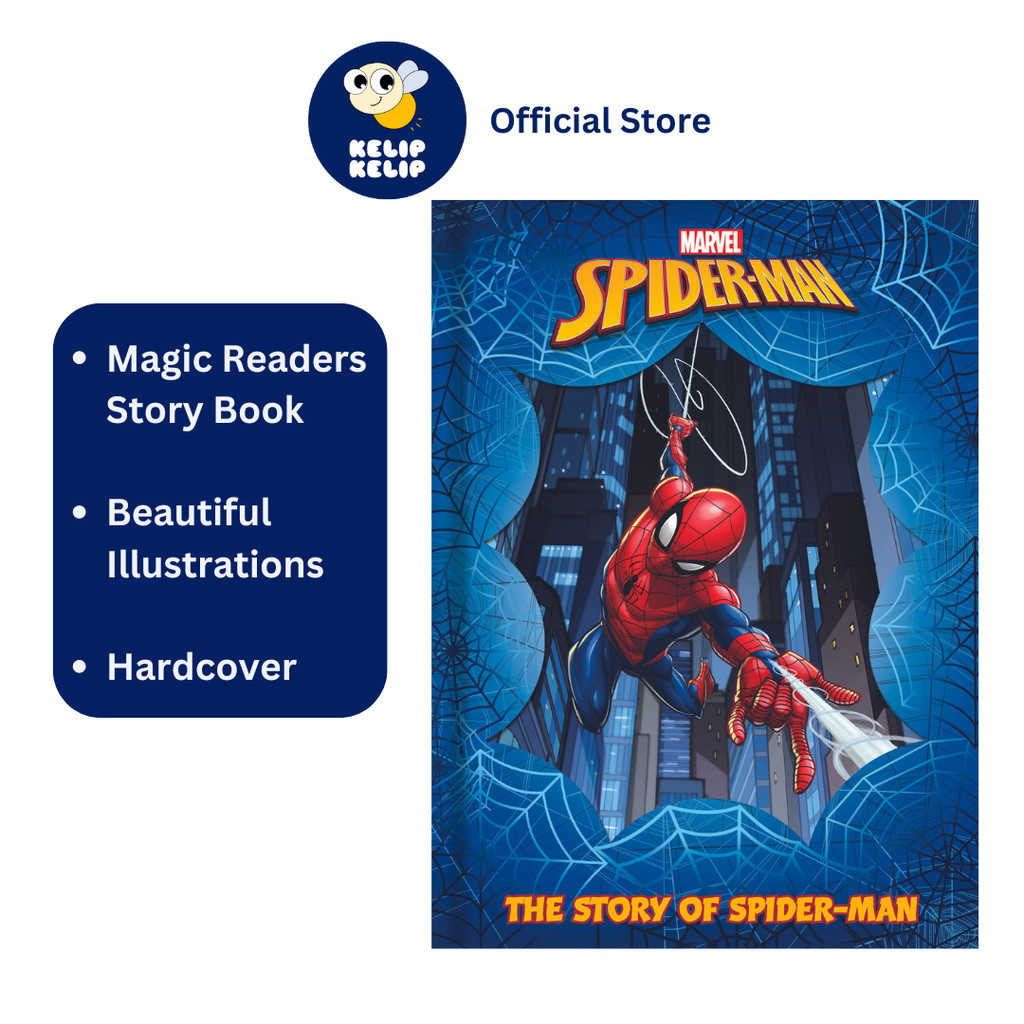 Marvel The Story of Spiderman Magic Readers หนังสือนิทานปกแข็งสําหรับ ...