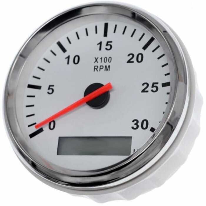 85Mm 0-3000Rpm RPM Tachometer Gauge LCD Tacho Digital Hour Meter Red ...