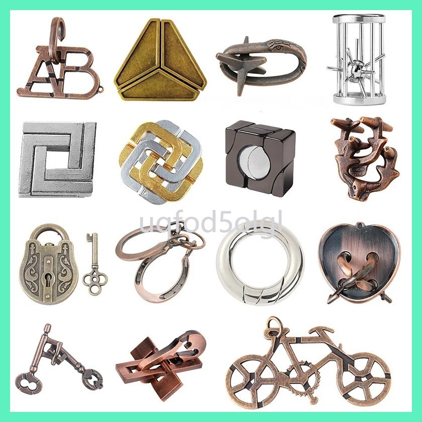 Metal Puzzle Brain Teasers Grow the Intellect Box Unwrapped Toys For ...