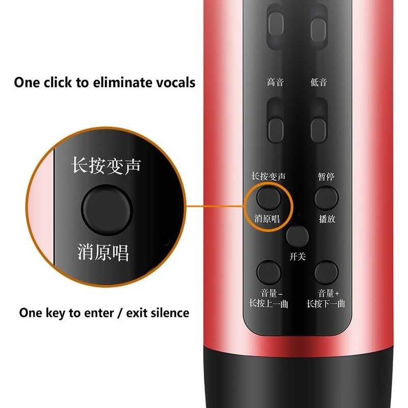 Bluetooth BL Wireless Phone Condenser Microphone Dual Speaker Recording Karaoke Mic | Shopee ...