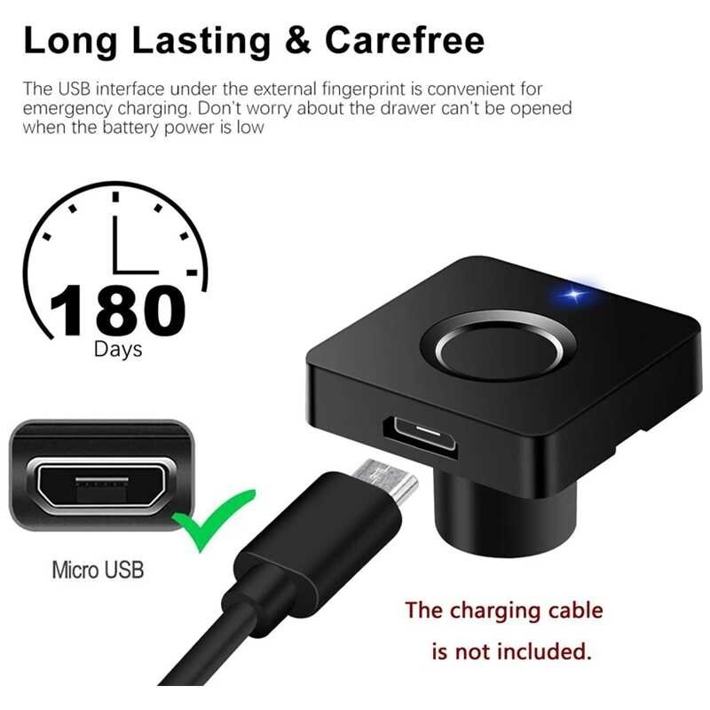 Fingerprint Deyln Lock Cabinet Locks Kit Set Smart Electric Biometric ...