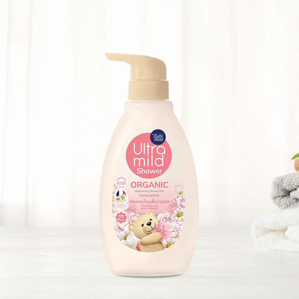 Babi Mild Ultra Mild Organic Moisturising Shower Milk สบู่เหลวอาบน้ำ 380ml (Innocence/Happiness ...