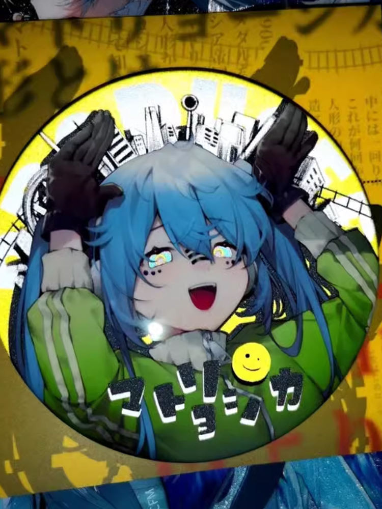 [Manmei] Hatsune MIKU Russia Overwatch Badge สองมิติแฟลชคู่ป้ายสะท้อน ...