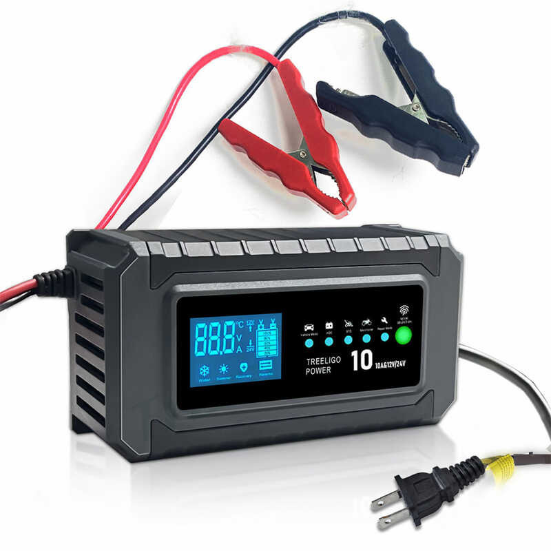 10A Automotive 12V Battery Charger 24V 5A Car Lead Acid Battery Charger ...