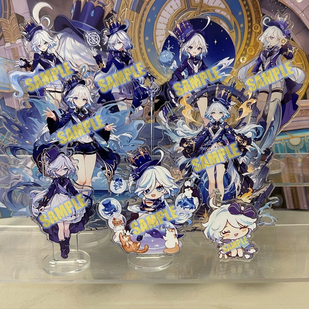 Genshin Impact อะคริลิคยืนเกมอุปกรณ์ต่อพ่วง Water God Funinna Fukalos ...